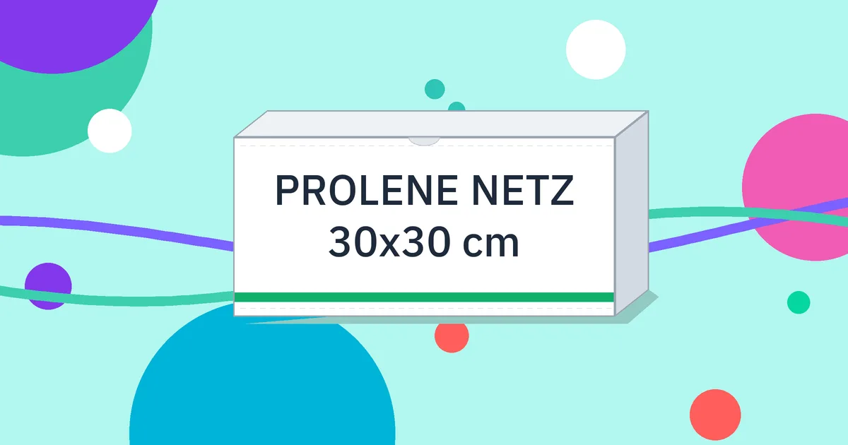 Symbolbild: Packung mit der Aufschrift PROLENE NETZ 30x30 cm (PZN 20891254) – Verfügbarkeit und Bezug in Apotheken in Frankfurt am Main