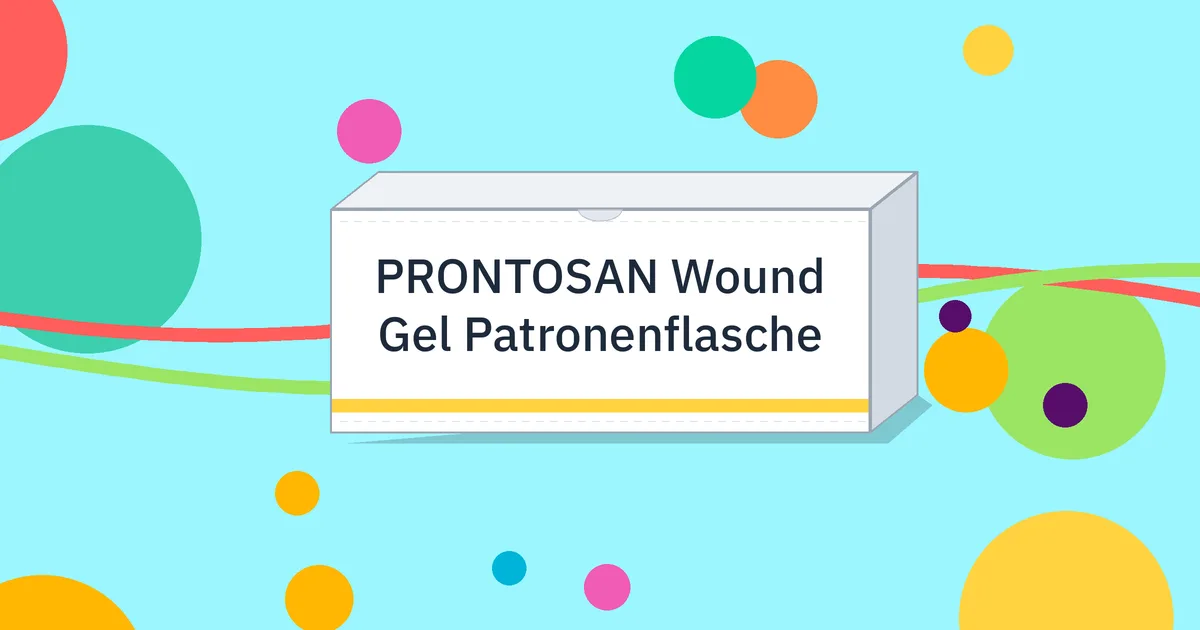 Symbolbild: Packung mit der Aufschrift PRONTOSAN Wound Gel Patronenflasche (PZN 16780572) – Verfügbarkeit und Bezug in Apotheken in Frankfurt am Main