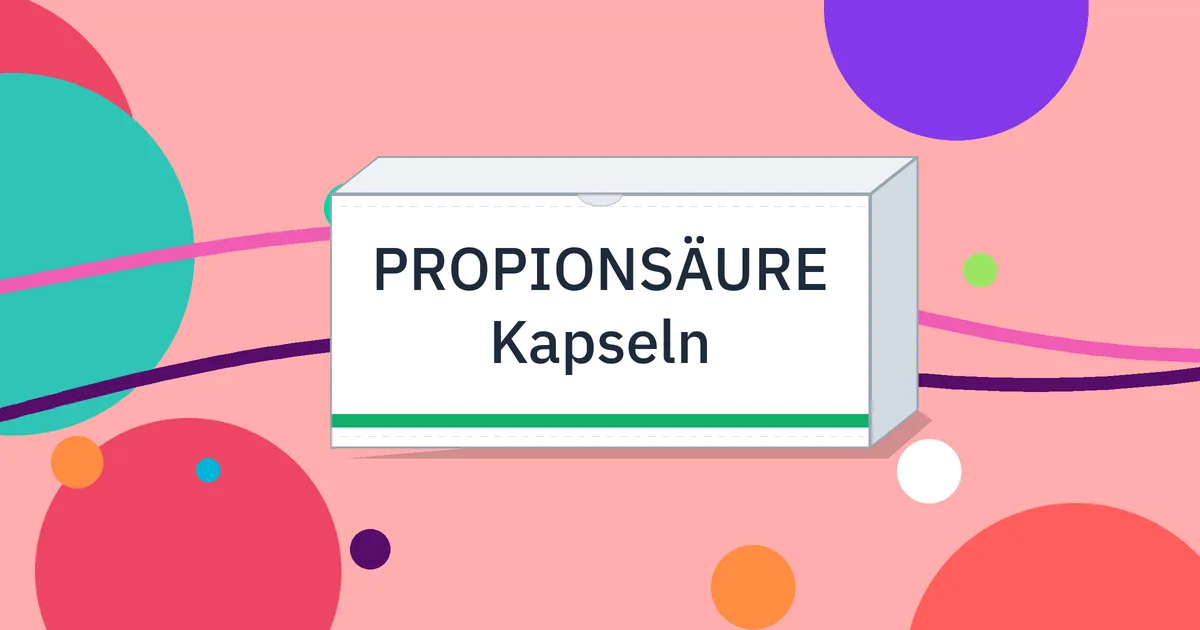 Symbolbild: Packung mit der Aufschrift PROPIONSÄURE Kapseln (PZN 18198965) – Verfügbarkeit und Bezug in Apotheken in Frankfurt am Main