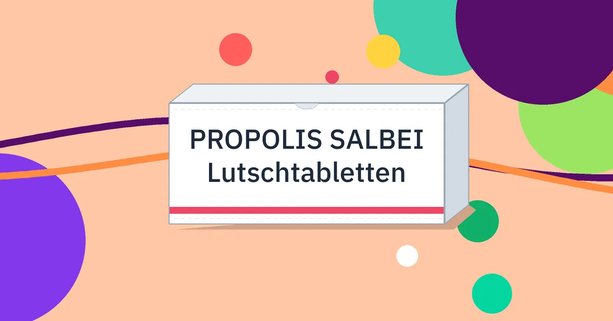 Symbolbild: Packung mit der Aufschrift PROPOLIS SALBEI Lutschtabletten (PZN 05488058) – Verfügbarkeit und Bezug in Apotheken in Frankfurt am Main