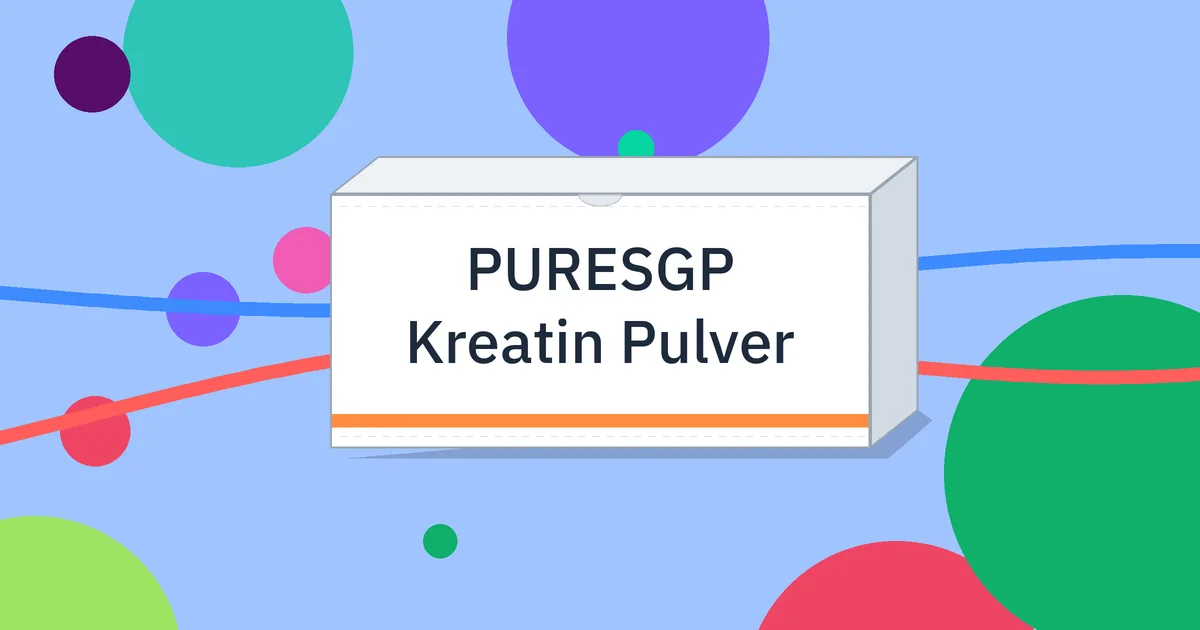 Symbolbild: Packung mit der Aufschrift PURESGP Kreatin Pulver (PZN 20330372) – Verfügbarkeit und Bezug in Apotheken in Frankfurt am Main