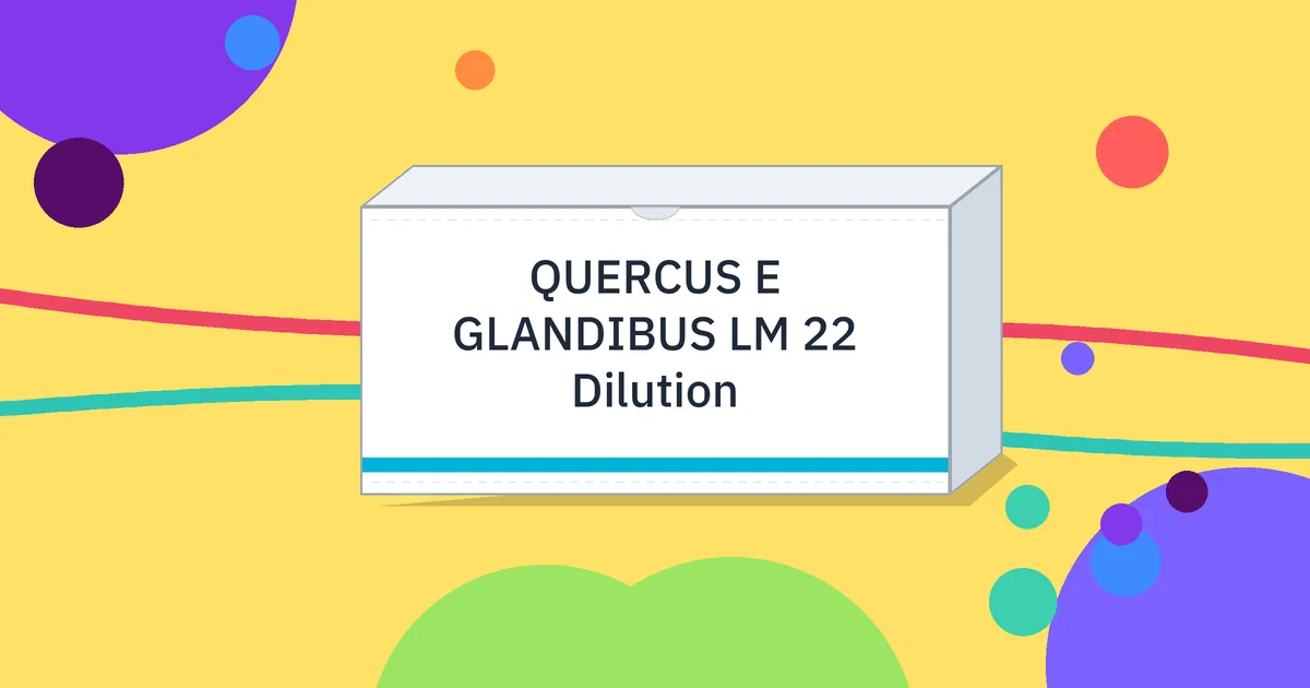 Symbolbild: Packung mit der Aufschrift QUERCUS E GLANDIBUS LM 22 Dilution (PZN 13674705) – Verfügbarkeit und Bezug in Apotheken in Frankfurt am Main