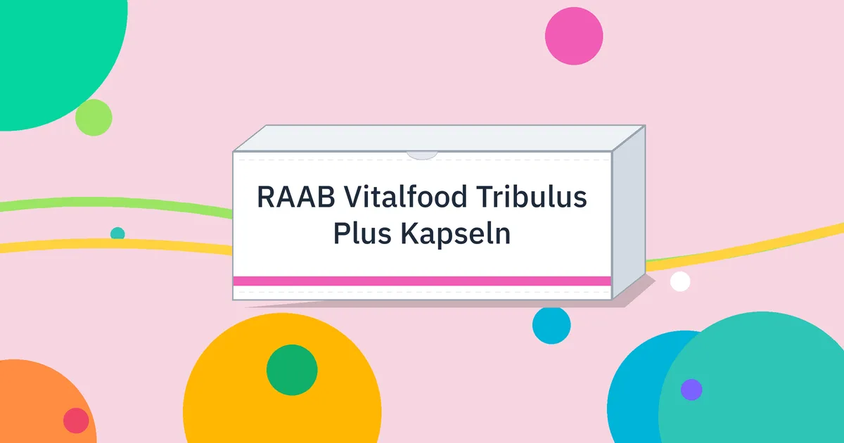 Symbolbild: Packung mit der Aufschrift RAAB Vitalfood Tribulus Plus Kapseln (PZN 19305713) – Verfügbarkeit und Bezug in Apotheken in Frankfurt am Main