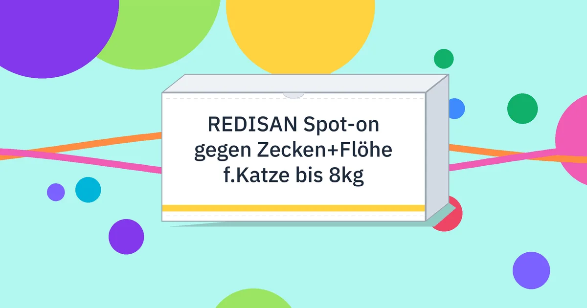 Symbolbild: Packung mit der Aufschrift REDISAN Spot-on gegen Zecken+Flöhe f.Katze bis 8kg (PZN 18120986) – Verfügbarkeit und Bezug in Apotheken in Frankfurt am Main