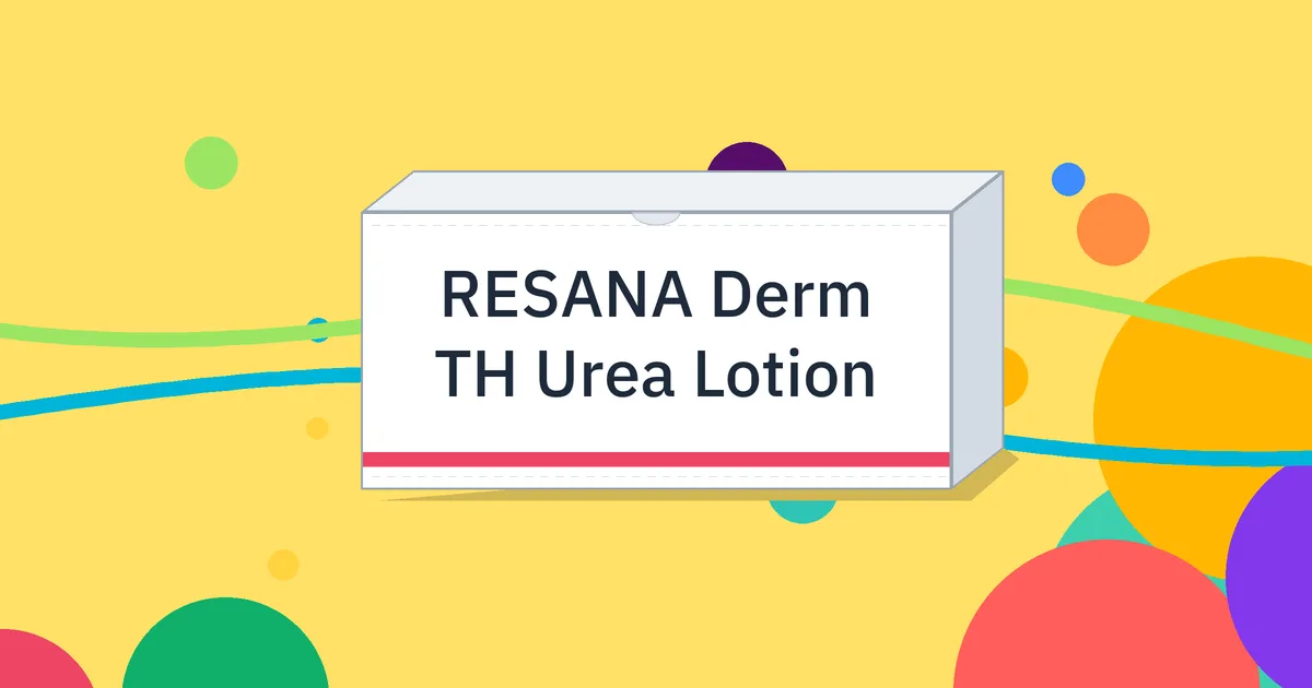 Symbolbild: Packung mit der Aufschrift RESANA Derm TH Urea Lotion (PZN 09713606) – Verfügbarkeit und Bezug in Apotheken in Frankfurt am Main