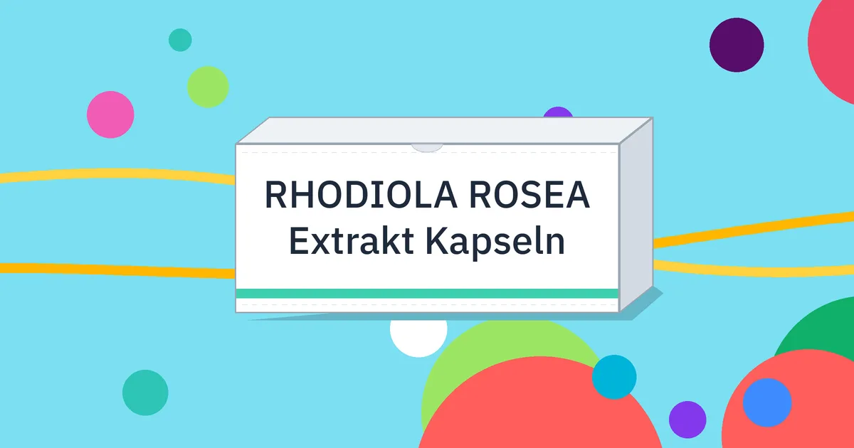 Symbolbild: Packung mit der Aufschrift RHODIOLA ROSEA Extrakt Kapseln (PZN 19379657) – Verfügbarkeit und Bezug in Apotheken in Frankfurt am Main