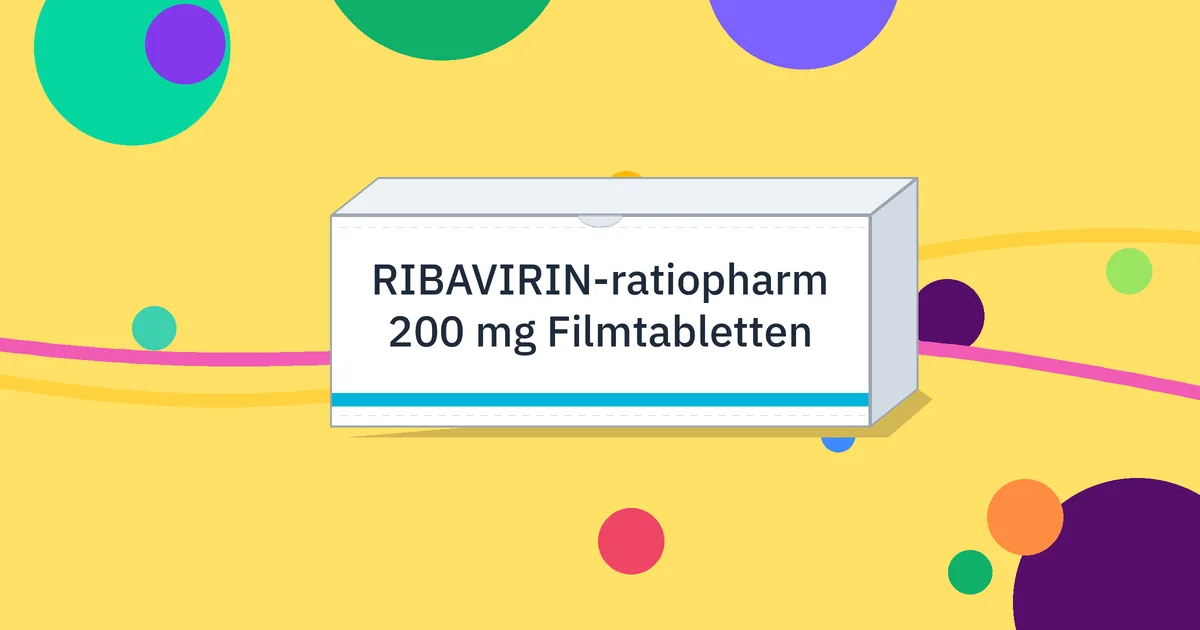 Symbolbild: Packung mit der Aufschrift RIBAVIRIN-ratiopharm 200 mg Filmtabletten (PZN 09487400) – Verfügbarkeit und Bezug in Apotheken in Frankfurt am Main