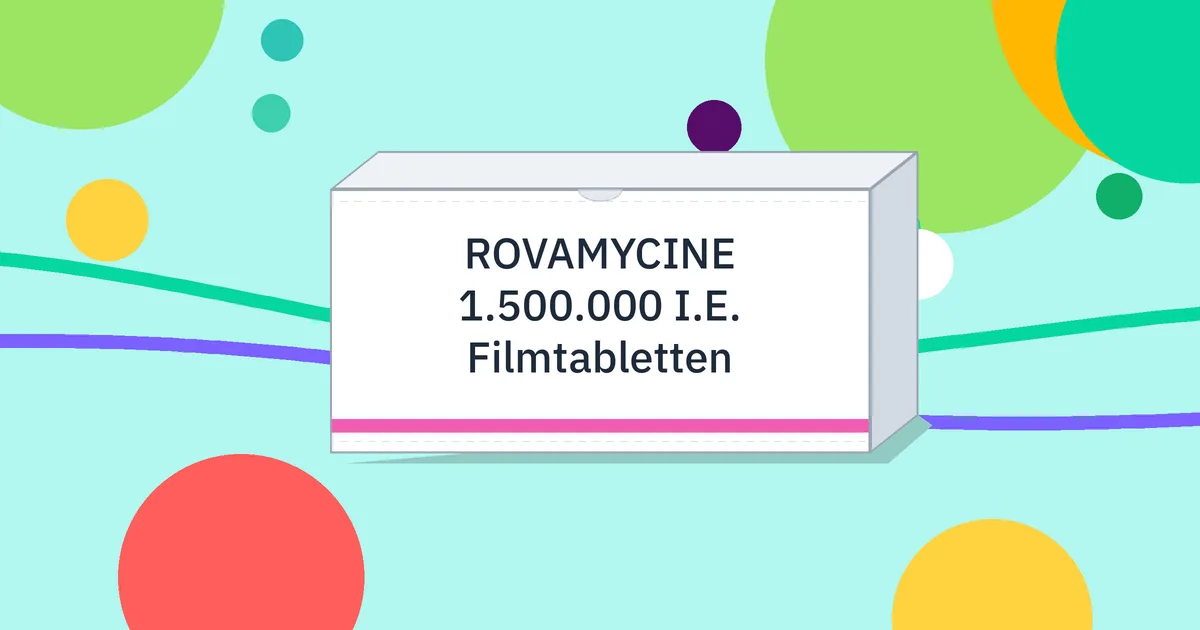 Symbolbild: Packung mit der Aufschrift ROVAMYCINE 1.500.000 I.E. Filmtabletten (PZN 08645877) – Verfügbarkeit und Bezug in Apotheken in Frankfurt am Main
