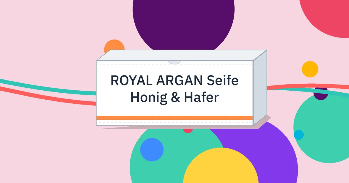 Symbolbild: Packung mit der Aufschrift ROYAL ARGAN Seife Honig & Hafer (PZN 16142162) – Verfügbarkeit und Bezug in Apotheken in Frankfurt am Main
