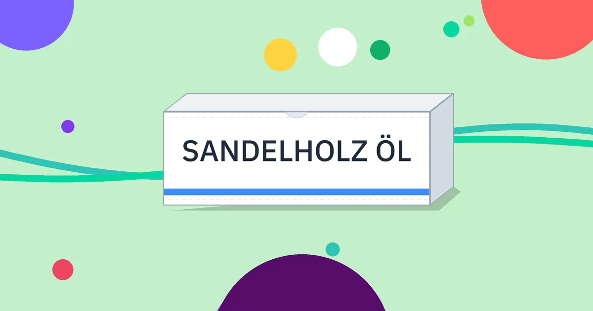 Symbolbild: Packung mit der Aufschrift SANDELHOLZ ÖL (PZN 06886281) – Verfügbarkeit und Bezug in Apotheken in Frankfurt am Main
