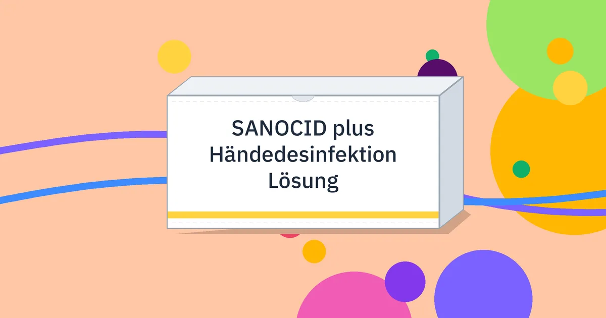 Symbolbild: Packung mit der Aufschrift SANOCID plus Händedesinfektion Lösung (PZN 08446907) – Verfügbarkeit und Bezug in Apotheken in Frankfurt am Main