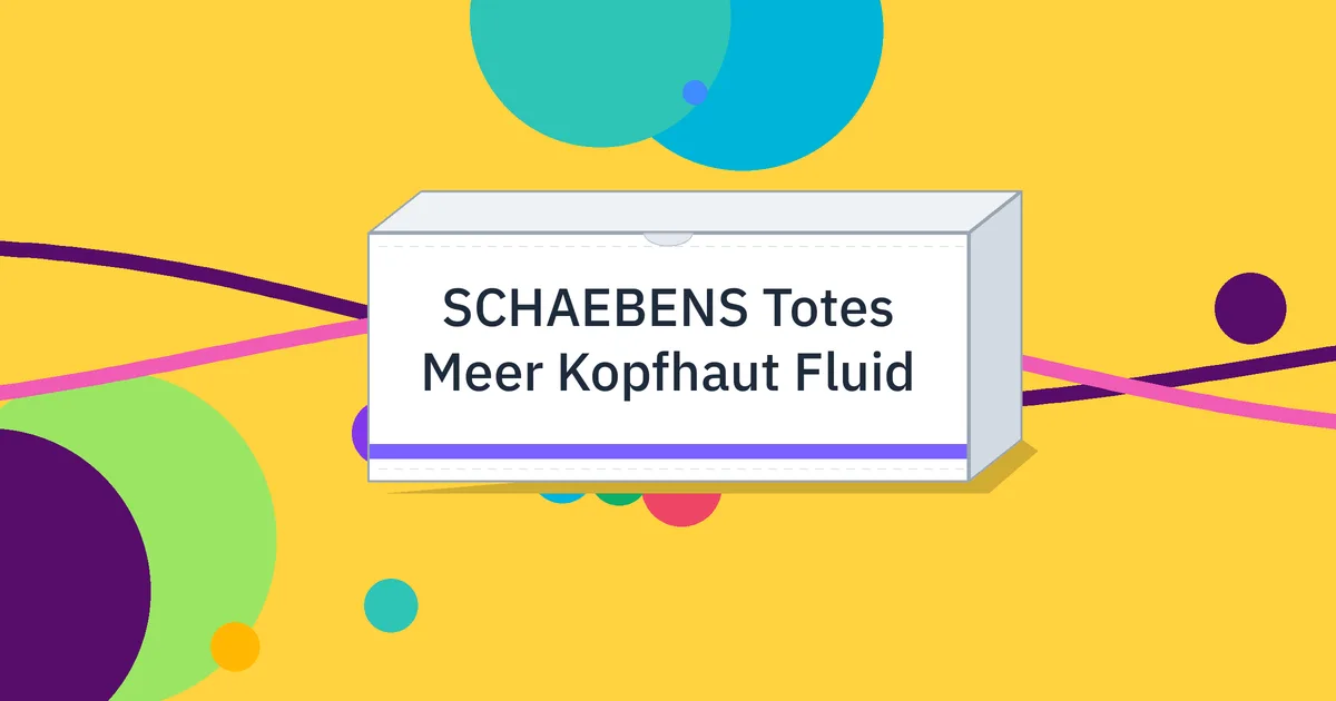 Symbolbild: Packung mit der Aufschrift SCHAEBENS Totes Meer Kopfhaut Fluid (PZN 14449264) – Verfügbarkeit und Bezug in Apotheken in Frankfurt am Main