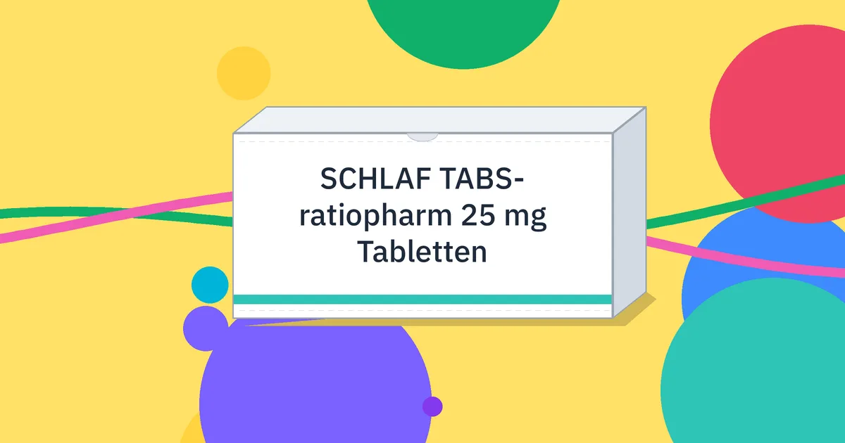 Symbolbild: Packung mit der Aufschrift SCHLAF TABS-ratiopharm 25 mg Tabletten (PZN 07707524) – Verfügbarkeit und Bezug in Apotheken in Frankfurt am Main