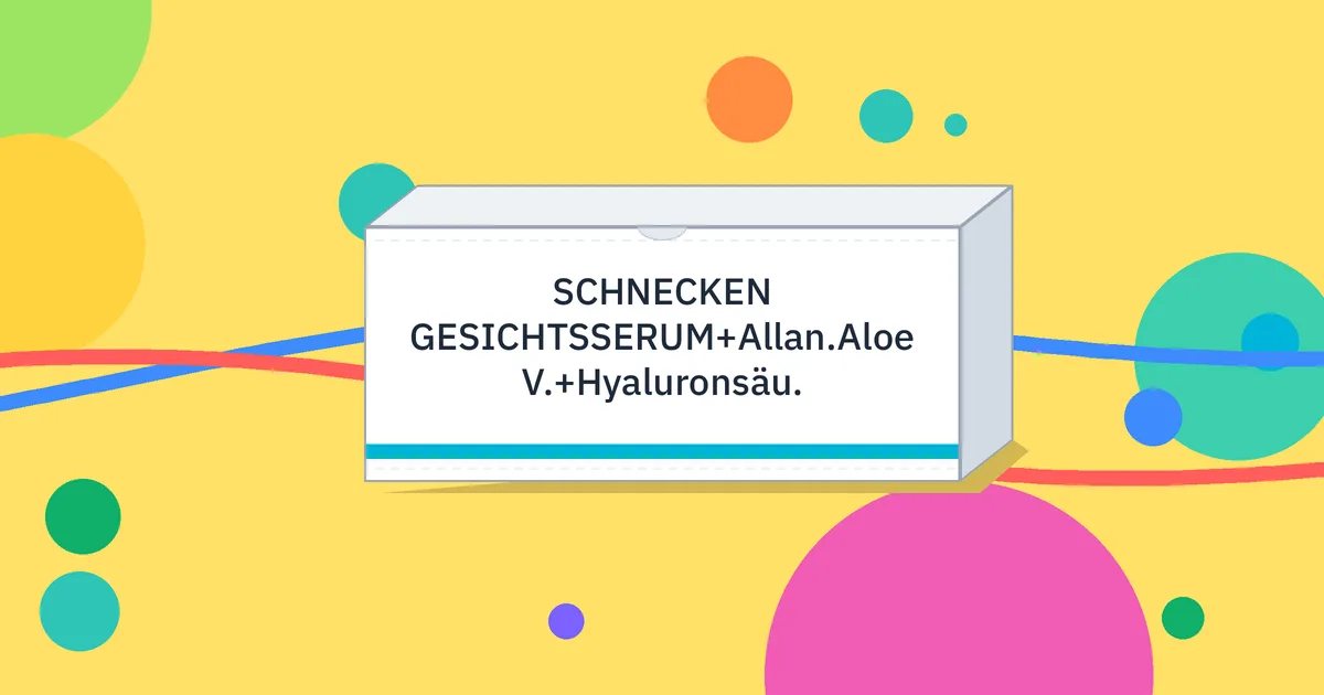 Symbolbild: Packung mit der Aufschrift SCHNECKEN GESICHTSSERUM+Allan.Aloe V.+Hyaluronsäu. (PZN 19402936) – Verfügbarkeit und Bezug in Apotheken in Frankfurt am Main