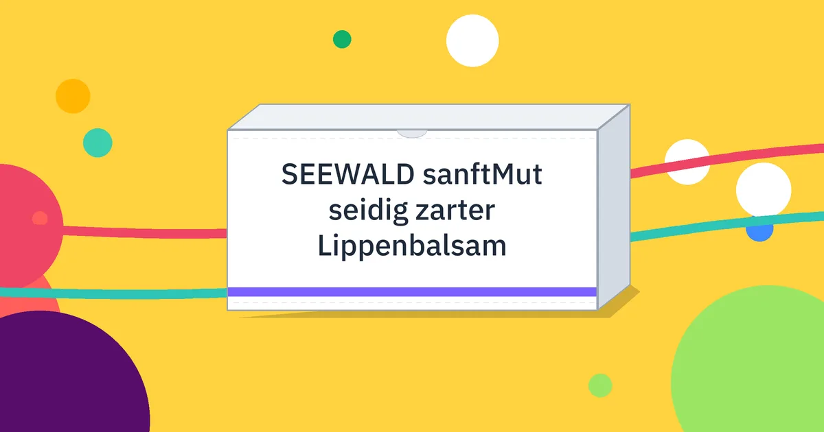 Symbolbild: Packung mit der Aufschrift SEEWALD sanftMut seidig zarter Lippenbalsam (PZN 20686867) – Verfügbarkeit und Bezug in Apotheken in Frankfurt am Main