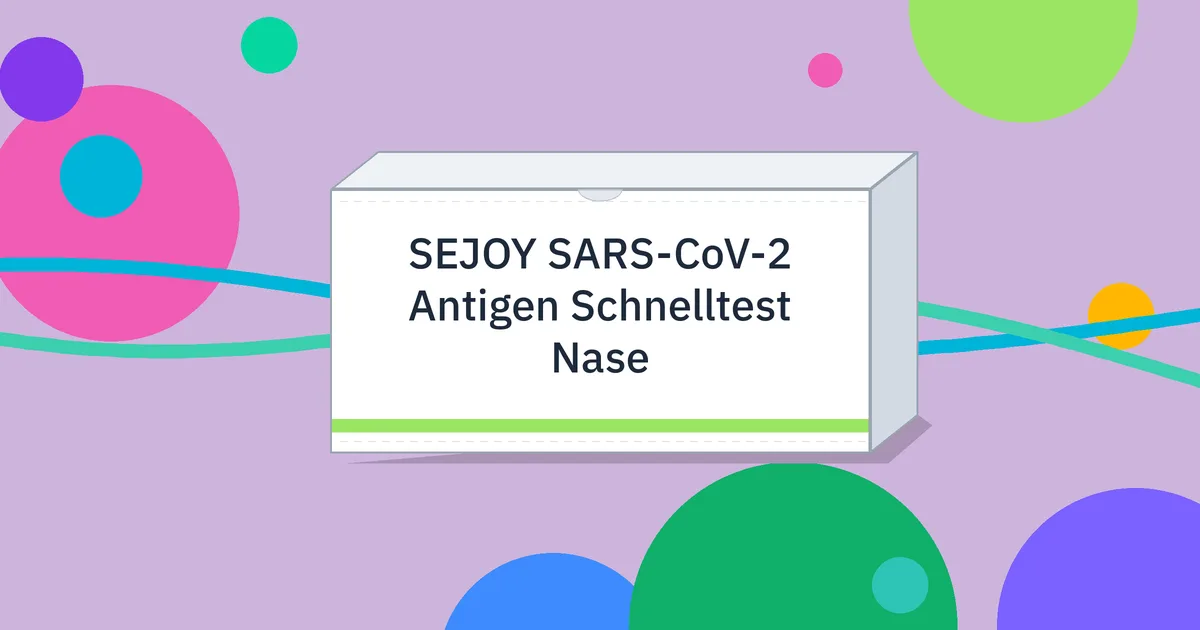Symbolbild: Packung mit der Aufschrift SEJOY SARS-CoV-2 Antigen Schnelltest Nase (PZN 18247698) – Verfügbarkeit und Bezug in Apotheken in Frankfurt am Main