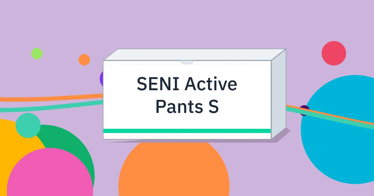 Symbolbild: Packung mit der Aufschrift SENI Active Pants S (PZN 09208802) – Verfügbarkeit und Bezug in Apotheken in Frankfurt am Main