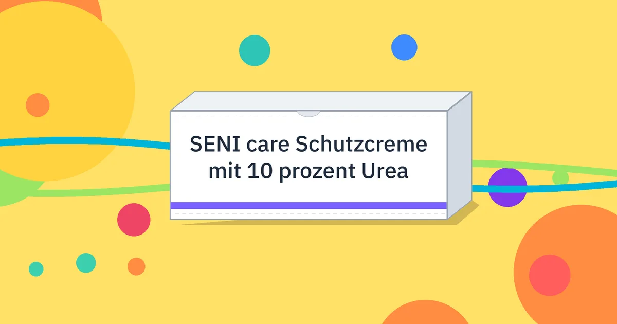Symbolbild: Packung mit der Aufschrift SENI care Schutzcreme mit 10 prozent Urea (PZN 17581892) – Verfügbarkeit und Bezug in Apotheken in Frankfurt am Main