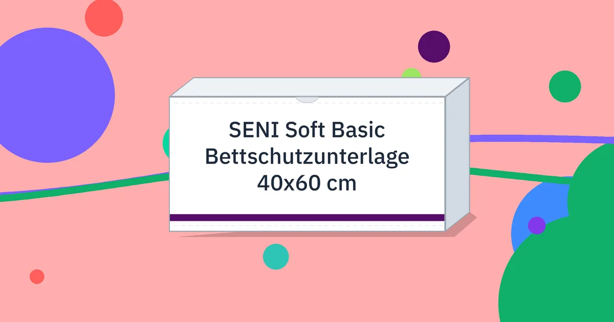 Symbolbild: Packung mit der Aufschrift SENI Soft Basic Bettschutzunterlage 40x60 cm (PZN 20023925) – Verfügbarkeit und Bezug in Apotheken in Frankfurt am Main