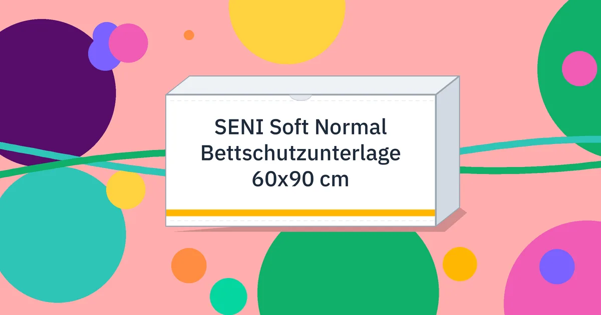 Symbolbild: Packung mit der Aufschrift SENI Soft Normal Bettschutzunterlage 60x90 cm (PZN 11554799) – Verfügbarkeit und Bezug in Apotheken in Frankfurt am Main