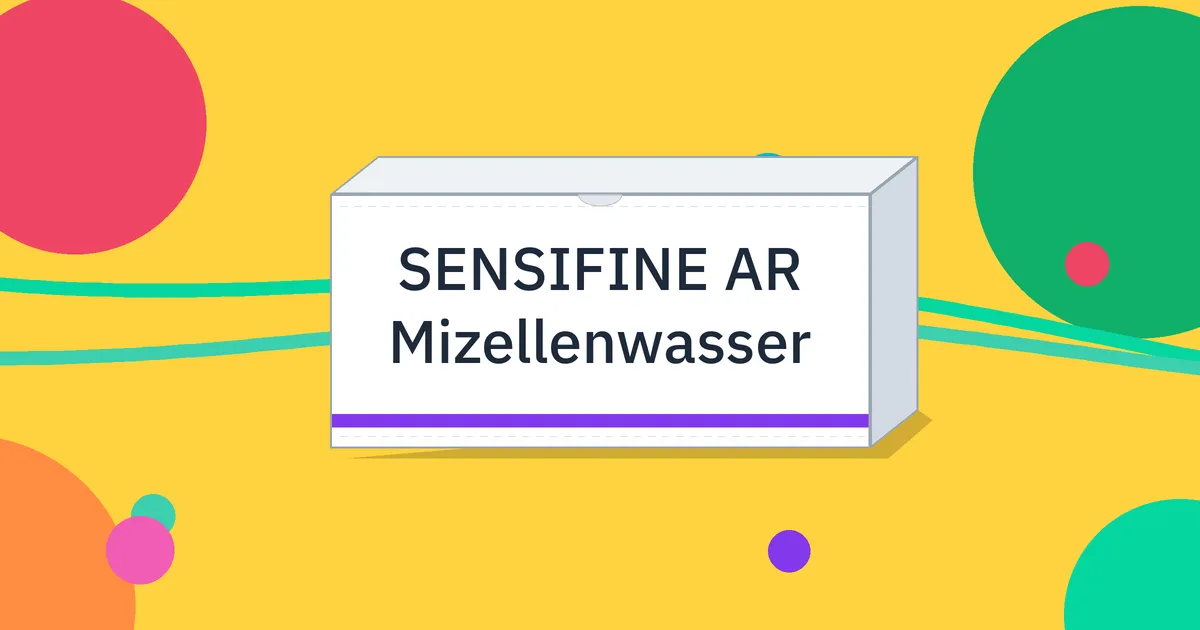 Symbolbild: Packung mit der Aufschrift SENSIFINE AR Mizellenwasser (PZN 20788875) – Verfügbarkeit und Bezug in Apotheken in Frankfurt am Main