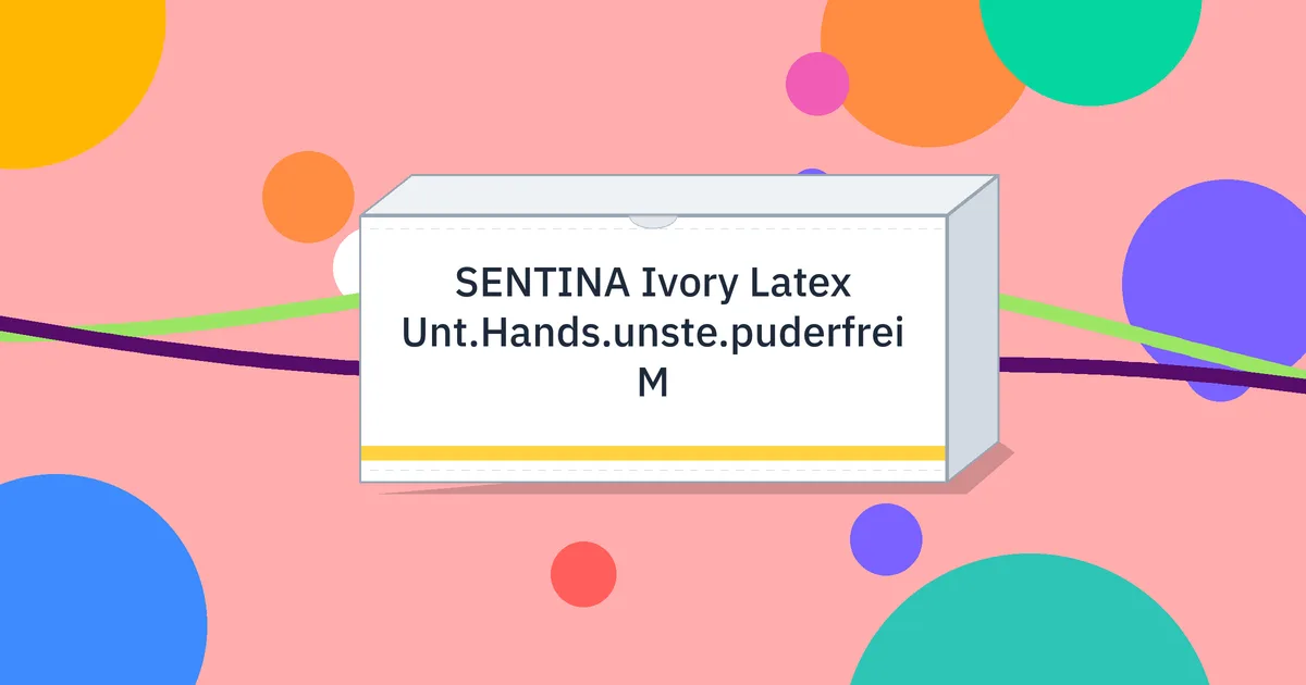 Symbolbild: Packung mit der Aufschrift SENTINA Ivory Latex Unt.Hands.unste.puderfrei M (PZN 20550292) – Verfügbarkeit und Bezug in Apotheken in Frankfurt am Main