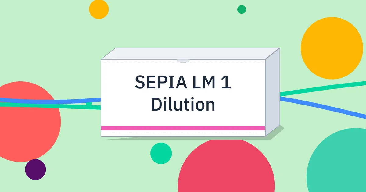 Symbolbild: Packung mit der Aufschrift SEPIA LM 1 Dilution (PZN 13188353) – Verfügbarkeit und Bezug in Apotheken in Frankfurt am Main