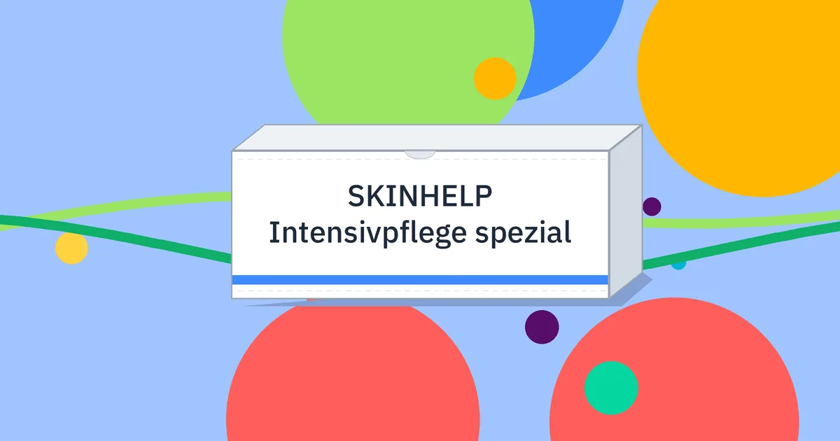 Symbolbild: Packung mit der Aufschrift SKINHELP Intensivpflege spezial (PZN 10101038) – Verfügbarkeit und Bezug in Apotheken in Frankfurt am Main