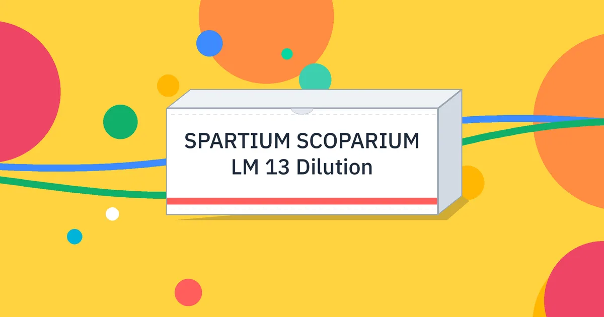 Symbolbild: Packung mit der Aufschrift SPARTIUM SCOPARIUM LM 13 Dilution (PZN 13194721) – Verfügbarkeit und Bezug in Apotheken in Frankfurt am Main