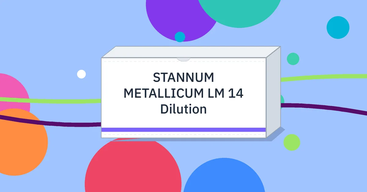 Symbolbild: Packung mit der Aufschrift STANNUM METALLICUM LM 14 Dilution (PZN 13199196) – Verfügbarkeit und Bezug in Apotheken in Frankfurt am Main