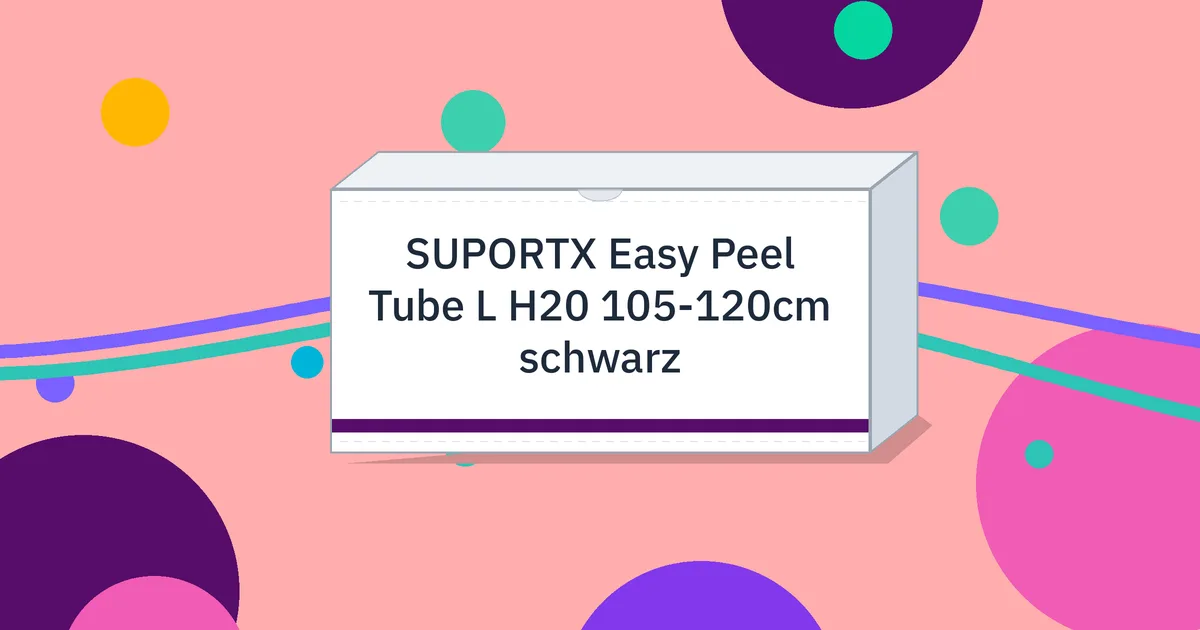 Symbolbild: Packung mit der Aufschrift SUPORTX Easy Peel Tube L H20 105-120cm schwarz (PZN 09486665) – Verfügbarkeit und Bezug in Apotheken in Frankfurt am Main