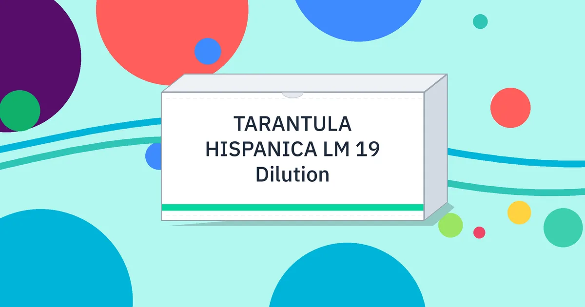 Symbolbild: Packung mit der Aufschrift TARANTULA HISPANICA LM 19 Dilution (PZN 13213973) – Verfügbarkeit und Bezug in Apotheken in Frankfurt am Main