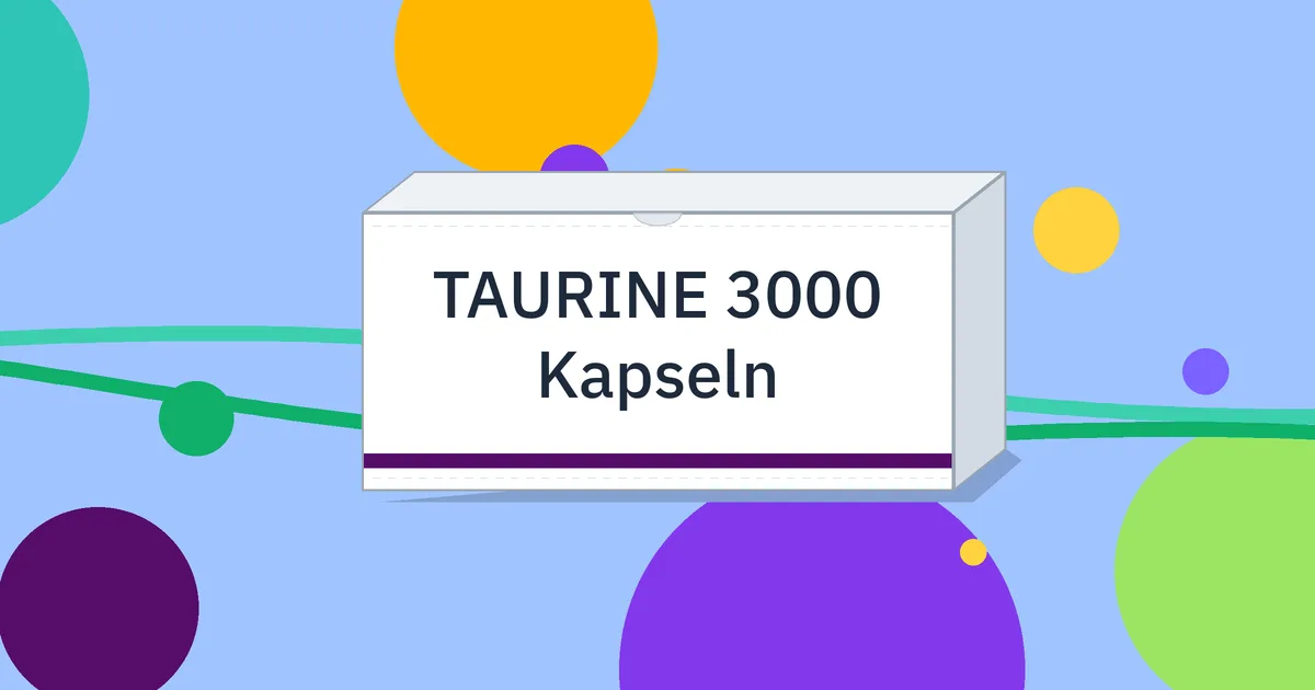 Symbolbild: Packung mit der Aufschrift TAURINE 3000 Kapseln (PZN 15322790) – Verfügbarkeit und Bezug in Apotheken in Frankfurt am Main
