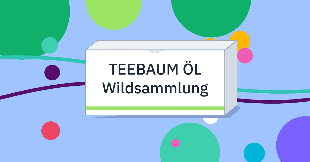 Symbolbild: Packung mit der Aufschrift TEEBAUM ÖL Wildsammlung (PZN 18854754) – Verfügbarkeit und Bezug in Apotheken in Frankfurt am Main