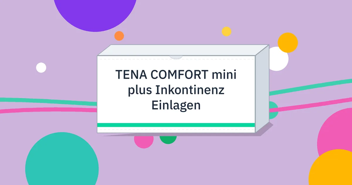 Symbolbild: Packung mit der Aufschrift TENA COMFORT mini plus Inkontinenz Einlagen (PZN 16139332) – Verfügbarkeit und Bezug in Apotheken in Frankfurt am Main