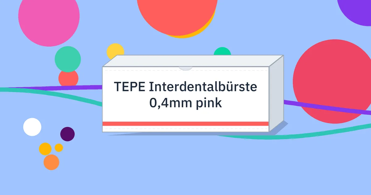 Symbolbild: Packung mit der Aufschrift TEPE Interdentalbürste 0,4mm pink (PZN 07641185) – Verfügbarkeit und Bezug in Apotheken in Frankfurt am Main