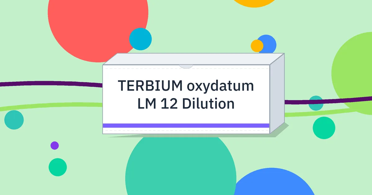 Symbolbild: Packung mit der Aufschrift TERBIUM oxydatum LM 12 Dilution (PZN 13216144) – Verfügbarkeit und Bezug in Apotheken in Frankfurt am Main