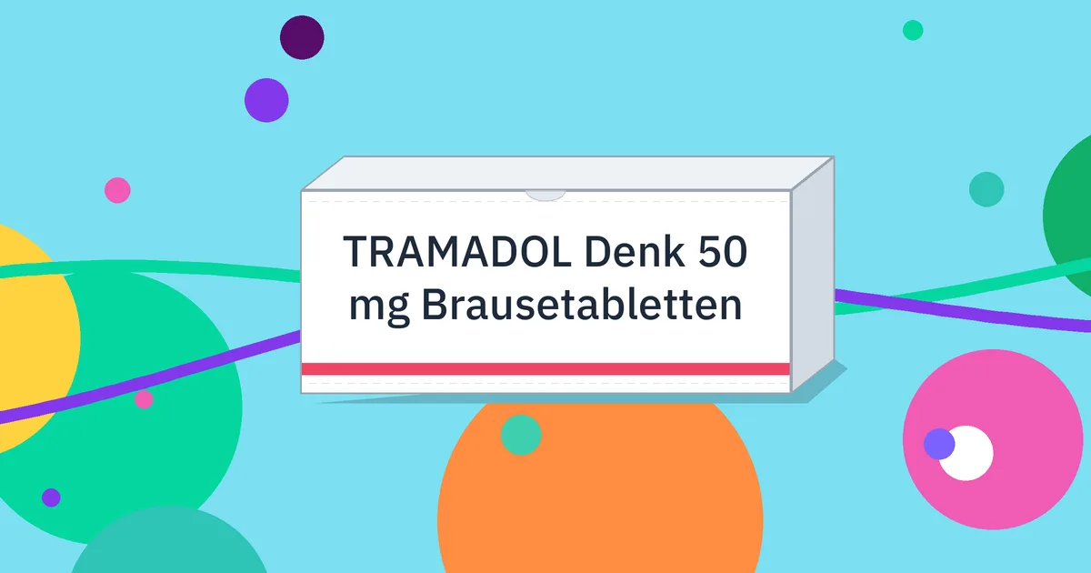 Symbolbild: Packung mit der Aufschrift TRAMADOL Denk 50 mg Brausetabletten (PZN 12562571) – Verfügbarkeit und Bezug in Apotheken in Frankfurt am Main