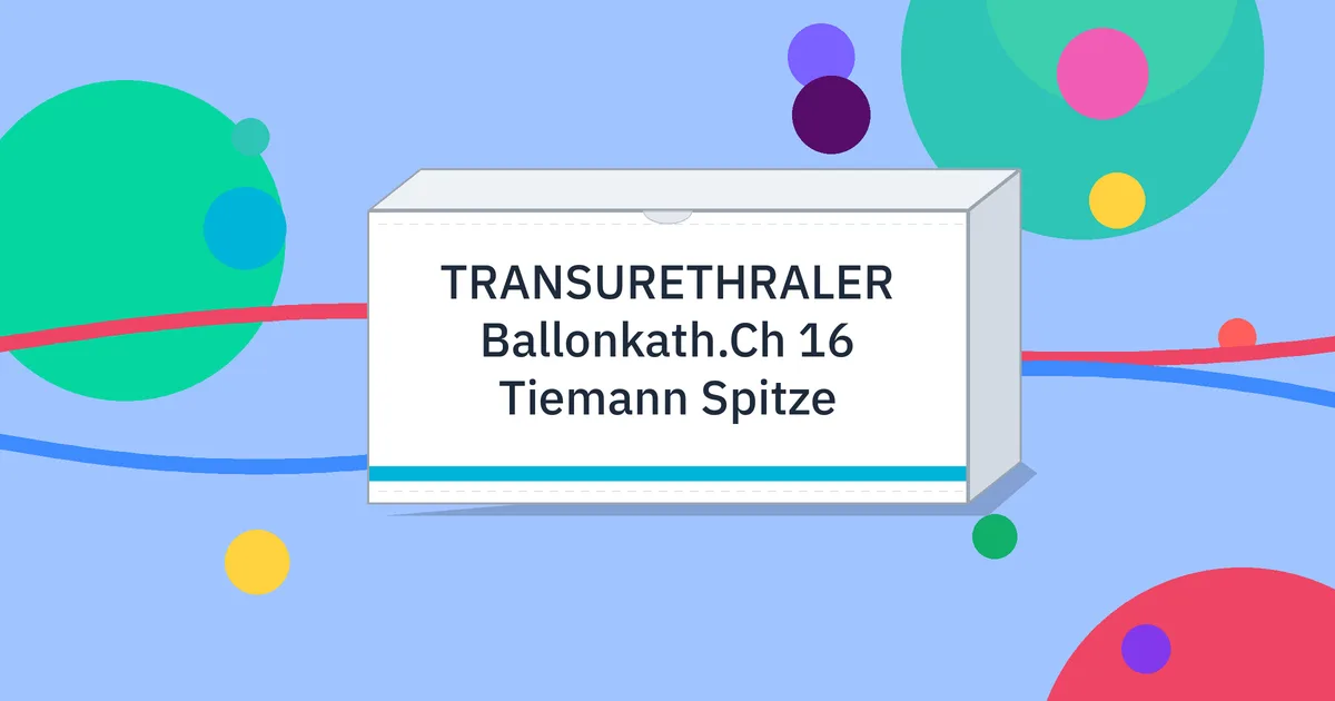 Symbolbild: Packung mit der Aufschrift TRANSURETHRALER Ballonkath.Ch 16 Tiemann Spitze (PZN 09061374) – Verfügbarkeit und Bezug in Apotheken in Frankfurt am Main