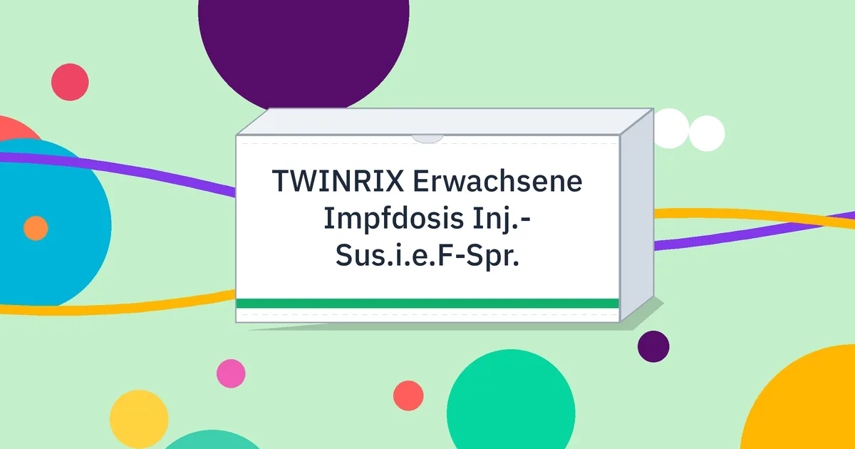Symbolbild: Packung mit der Aufschrift TWINRIX Erwachsene Impfdosis Inj.-Sus.i.e.F-Spr. (PZN 03569278) – Verfügbarkeit und Bezug in Apotheken in Frankfurt am Main