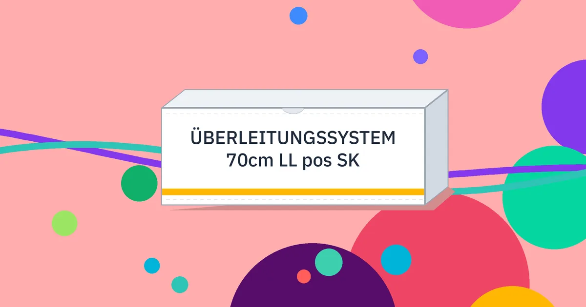 Symbolbild: Packung mit der Aufschrift ÜBERLEITUNGSSYSTEM 70cm LL pos SK (PZN 17488164) – Verfügbarkeit und Bezug in Apotheken in Frankfurt am Main