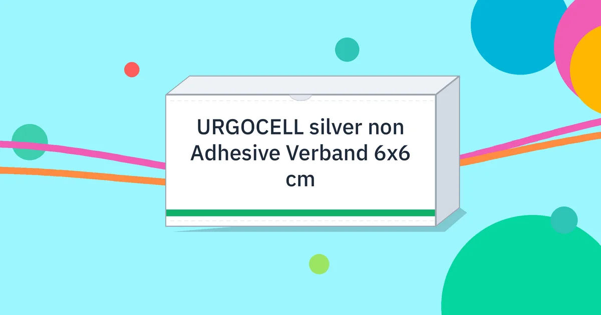 Symbolbild: Packung mit der Aufschrift URGOCELL silver non Adhesive Verband 6x6 cm (PZN 06877394) – Verfügbarkeit und Bezug in Apotheken in Frankfurt am Main