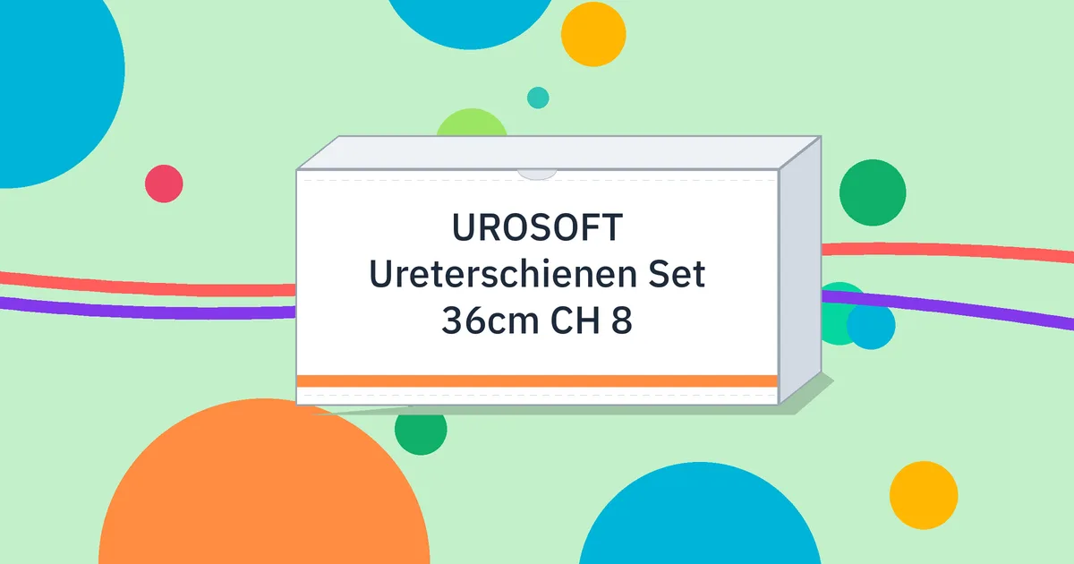 Symbolbild: Packung mit der Aufschrift UROSOFT Ureterschienen Set 36cm CH 8 (PZN 02076125) – Verfügbarkeit und Bezug in Apotheken in Frankfurt am Main