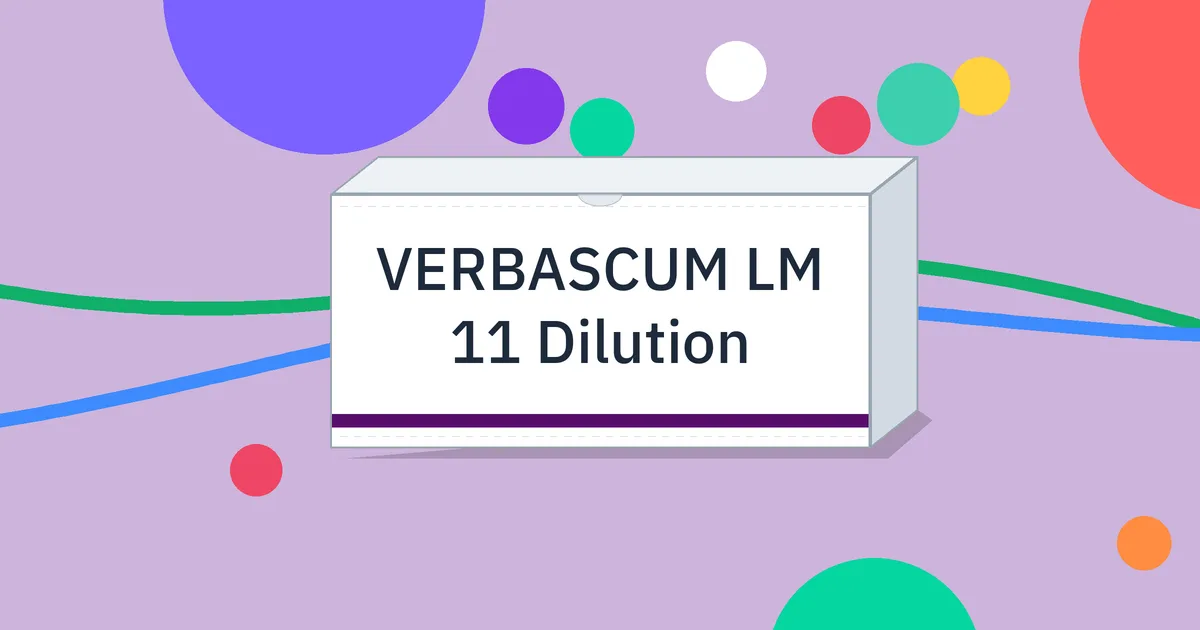 Symbolbild: Packung mit der Aufschrift VERBASCUM LM 11 Dilution (PZN 13266099) – Verfügbarkeit und Bezug in Apotheken in Frankfurt am Main
