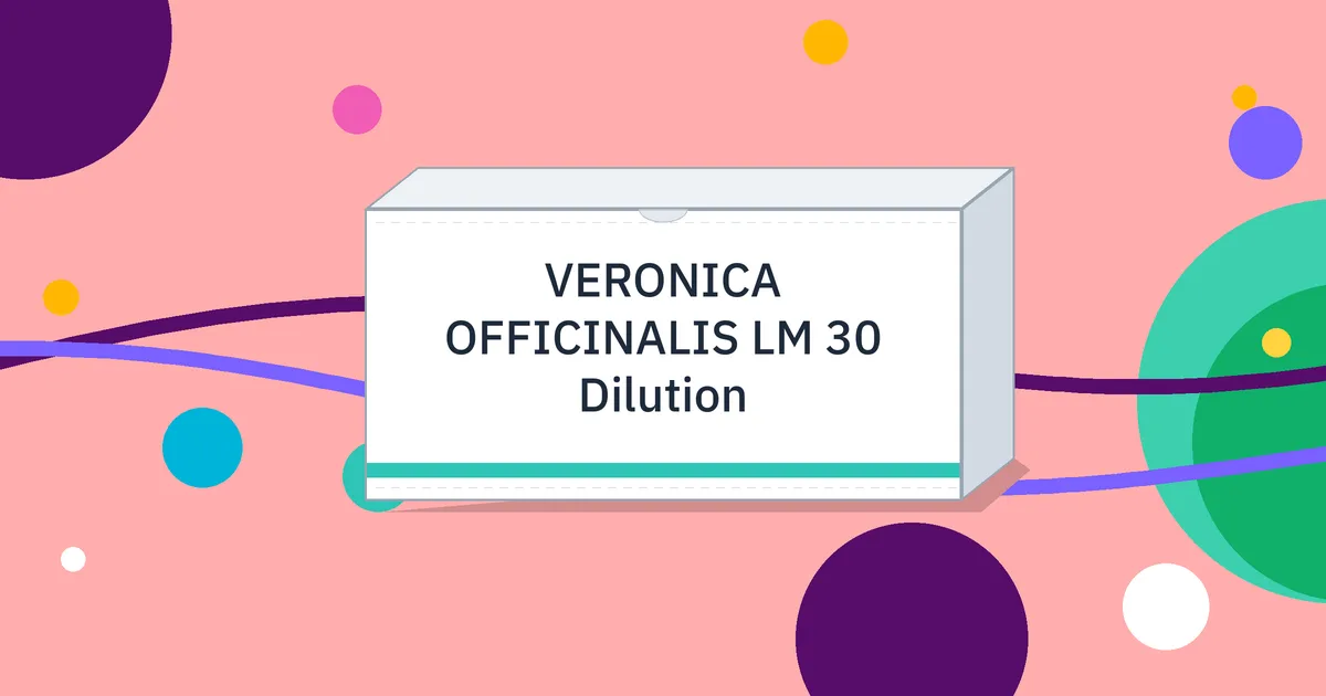 Symbolbild: Packung mit der Aufschrift VERONICA OFFICINALIS LM 30 Dilution (PZN 13270385) – Verfügbarkeit und Bezug in Apotheken in Frankfurt am Main