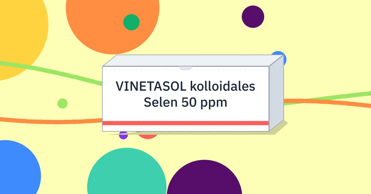 Symbolbild: Packung mit der Aufschrift VINETASOL kolloidales Selen 50 ppm (PZN 19529039) – Verfügbarkeit und Bezug in Apotheken in Frankfurt am Main