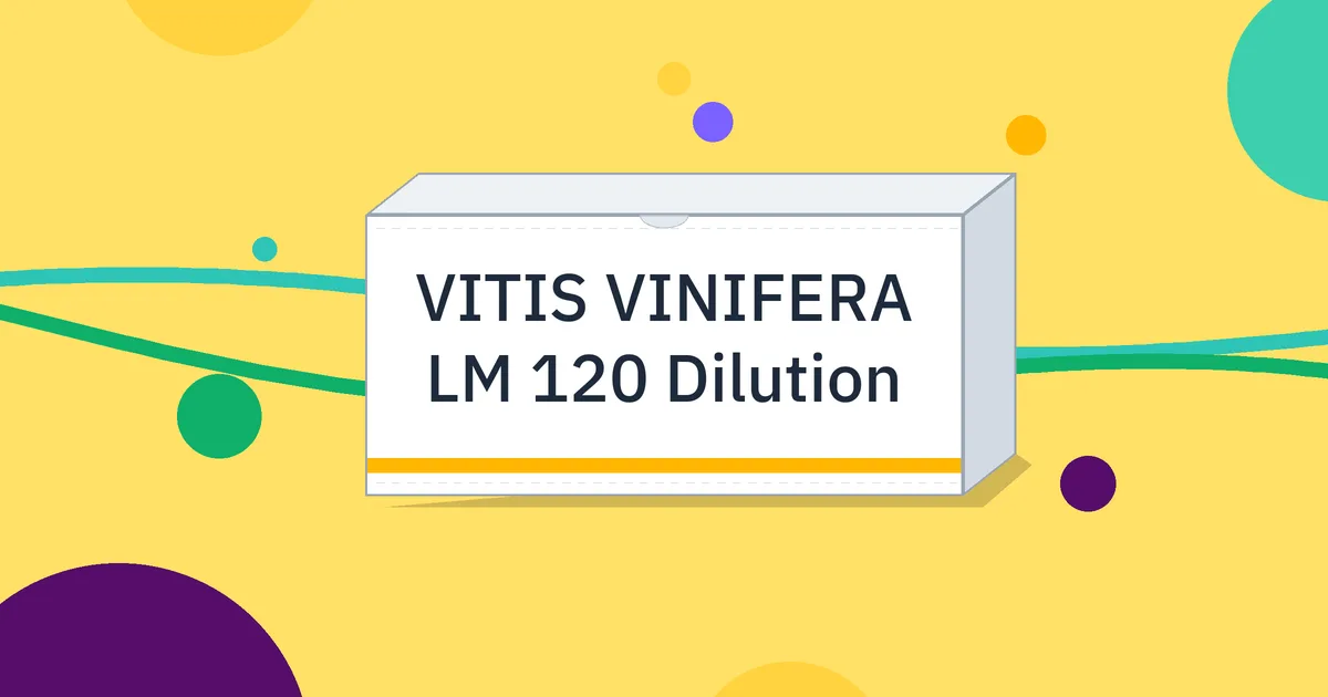 Symbolbild: Packung mit der Aufschrift VITIS VINIFERA LM 120 Dilution (PZN 13280337) – Verfügbarkeit und Bezug in Apotheken in Frankfurt am Main