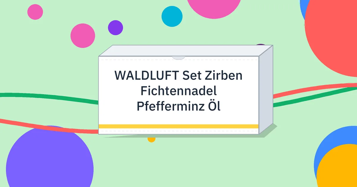 Symbolbild: Packung mit der Aufschrift WALDLUFT Set Zirben Fichtennadel Pfefferminz Öl (PZN 17941445) – Verfügbarkeit und Bezug in Apotheken in Frankfurt am Main