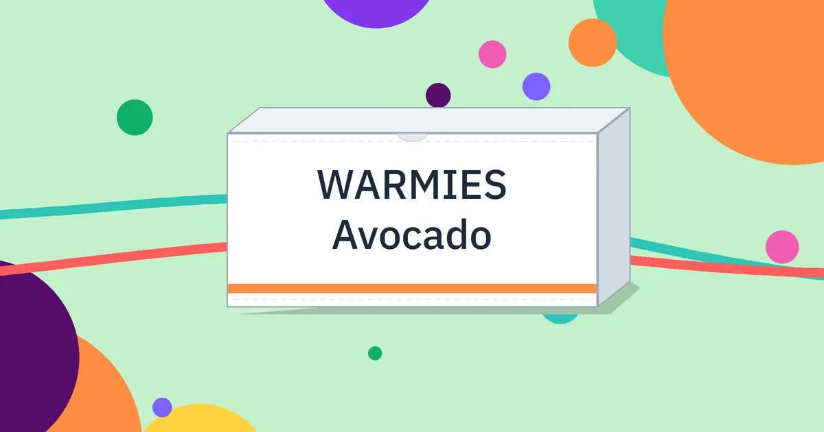 Symbolbild: Packung mit der Aufschrift WARMIES Avocado (PZN 19638923) – Verfügbarkeit und Bezug in Apotheken in Frankfurt am Main