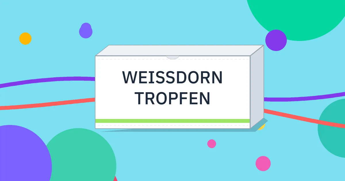 Symbolbild: Packung mit der Aufschrift WEISSDORN TROPFEN (PZN 10522484) – Verfügbarkeit und Bezug in Apotheken in Frankfurt am Main